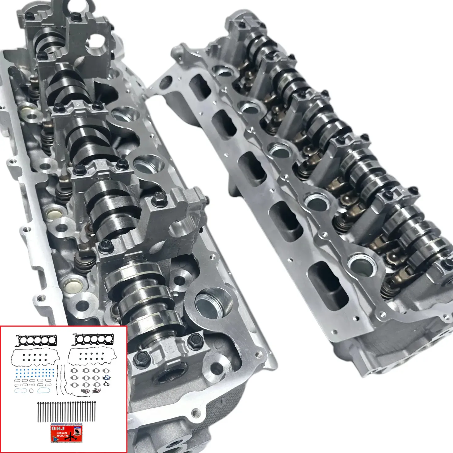 New Pair of 3V Ford V10 6.8L Cylinder Heads W/ Head Gasket Set and ...