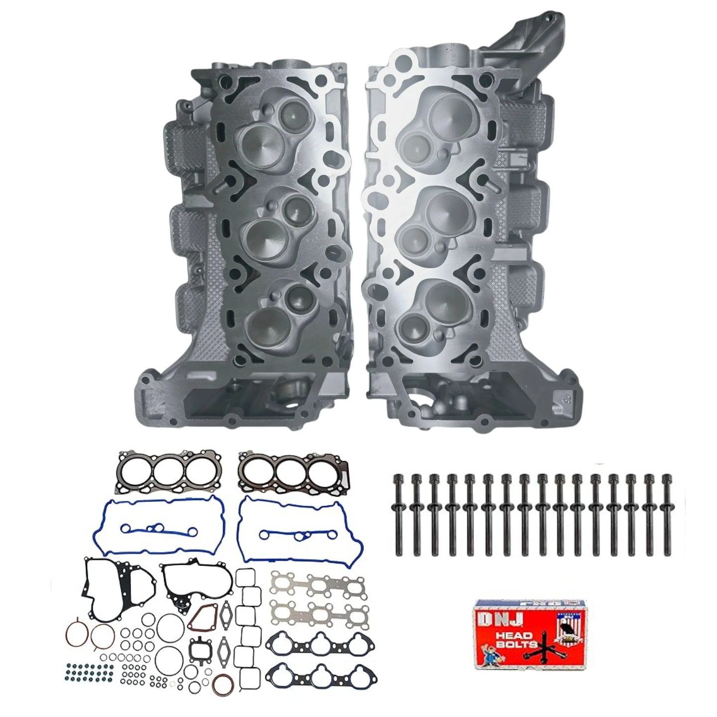 Pair Remanufactured Chrysler Dodge Jeep 3.7L V6 Cylinder Heads 2002-2004 With Head Gasket Set ...