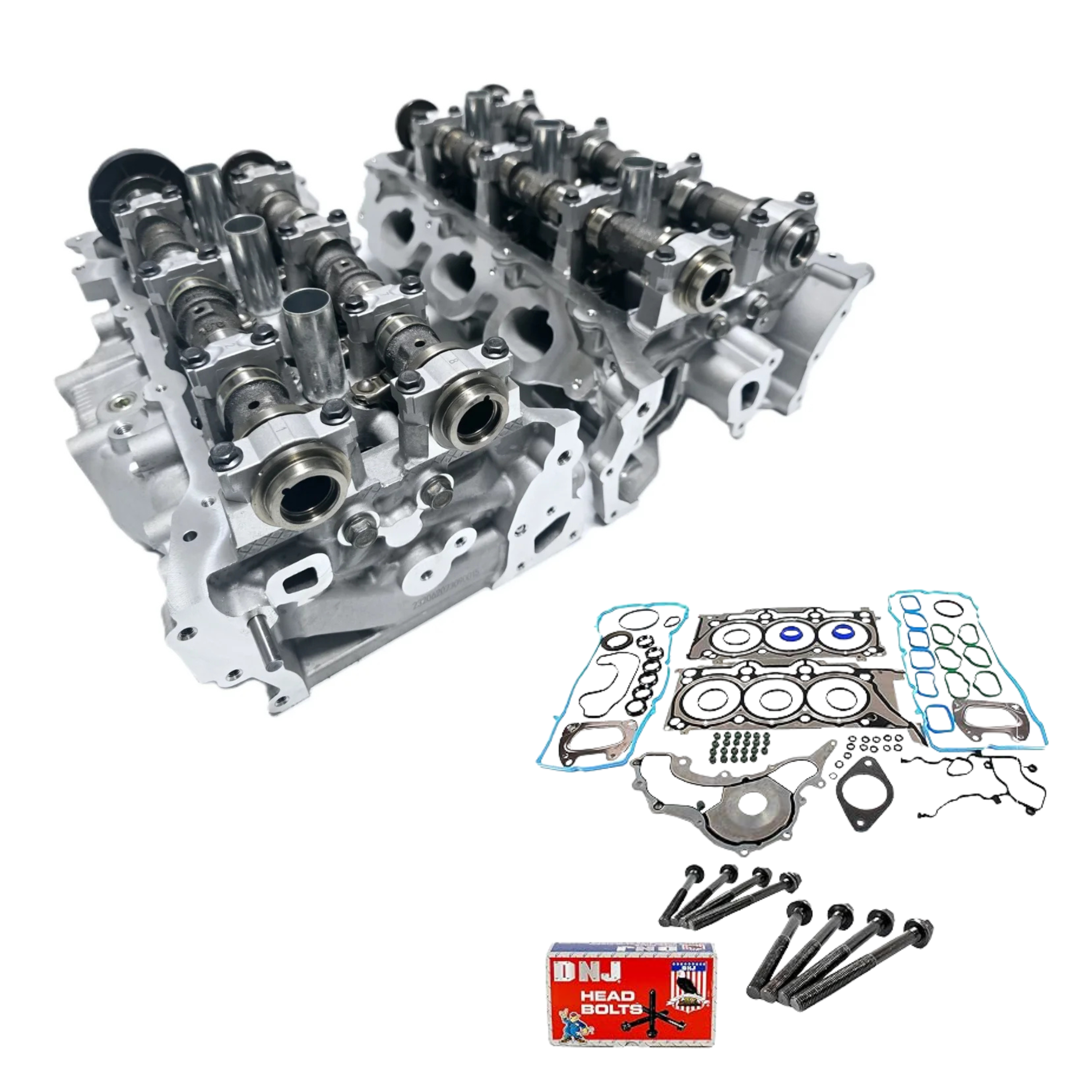 Pair Remanufactured Chrysler Dodge Jeep Pentastar V6 3.6L DOHC 24V Cylinder Heads with Head ...